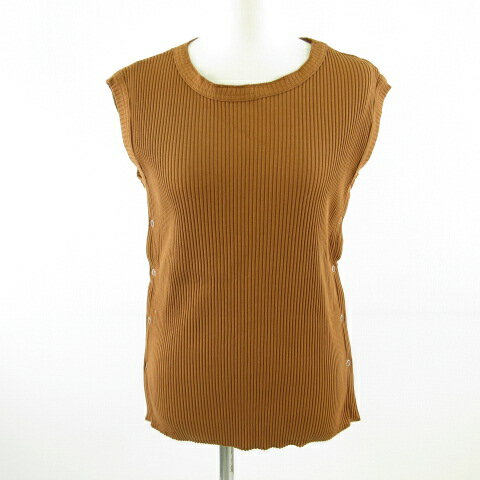 【中古】シップス SHIPS カットソー ノースリーブ リブ 茶 ONE *T653 レディース 【ベクトル 古着】 230621ブランドシップス SHIPS表記サイズONE実寸サイズ身幅：37cm　総丈：57cm　　素材綿46% ポリエス...