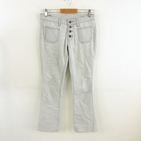 【中古】キャメルロード Camel Road デニムパンツ ジーンズ ロング ストレッチ グレー 67 *T334 レディース 【ベクトル 古着】 230823表記サイズ67-93実寸サイズウエスト：71cm　もも幅：25cm　裾幅：20....