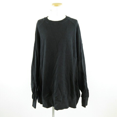 【中古】ジーナシス JEANASIS ビッグプルオーバースウェット トレーナー 長袖 黒 F *A223 レディース 【ベクトル 古着】 260106ブランドジーナシス JEANASIS表記サイズF実寸サイズ身幅：70cm　着丈：76cm　...