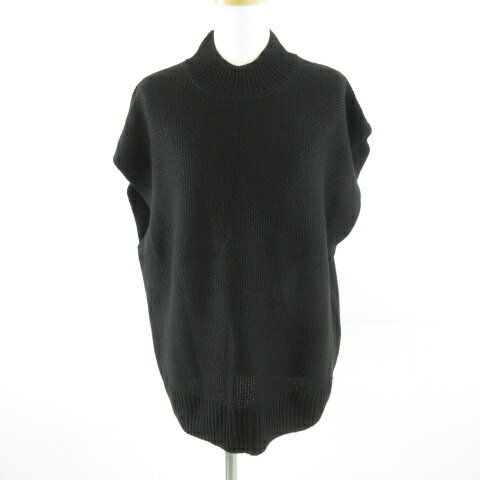 【中古】ショコラフィネローブ chocol raffine robe ベスト ニット 黒 F *T160 レディース 【ベクトル 古着】 260313ブランドショコラフィネローブ chocol raffine robe表記サイズF実寸サイズ...
