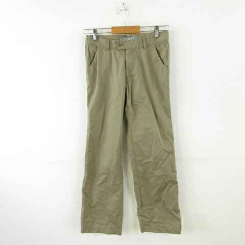 【中古】SARAH ANLAND SEA パンツ ロング カーキ 茶 0 *A199 レディース 【ベクトル 古着】 260406表記サイズ0（日本サイズS〜M相当）実寸サイズウエスト：68cm　もも幅：24cm　裾幅：22cm　股上：22...