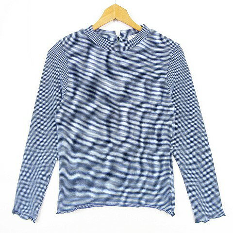 【中古】ロペピクニック ROPE Picnic カットソー Tシャツ 長袖 レーヨン 38 ブルー チェック kz15273 レディース 【ベクトル 古着】 260430ブランドロペピクニック ROPE Picnic表記サイズ38(M程度)...