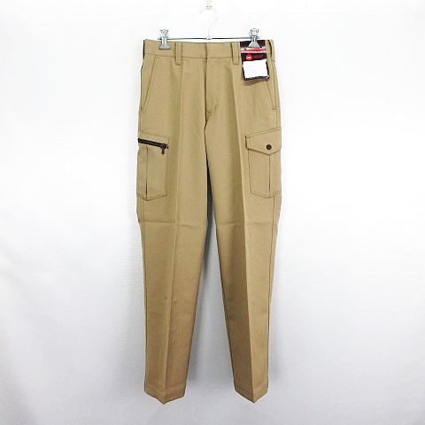 【中古】未使用品 ATACK WORLD アタックベース 3517-1 カーゴパンツ ボトムス 作業着 ストレッチ M ベージュ ※EKM レディース 【ベクトル 古着】 260210表記サイズM実寸サイズウエスト：70cm　もも幅：27c...