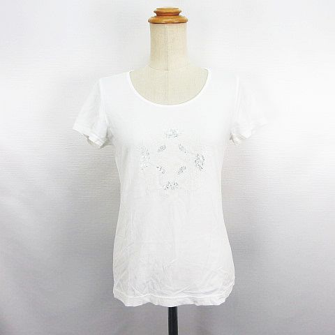 【中古】エンスウィート レナウン ensuite Tシャツ カットソー 半袖 ラウンドネック プリント コットン M ホワイト ※EKM レディース 【ベクトル 古着】 260712ブランドエンスウィート レナウン ensuite表記サイズ...