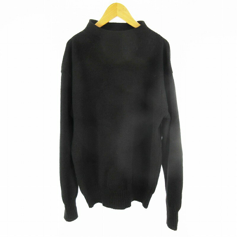 【中古】US.NAVY Gob Sweater XL 48-50 ゴブセーター ニット モックネック ブラック 黒 ウール 海軍 米軍 ヴィンテージ オールド メンズ 【ベクトル 古着】 260508表記サイズXL 実寸サイズ肩幅：57cm...