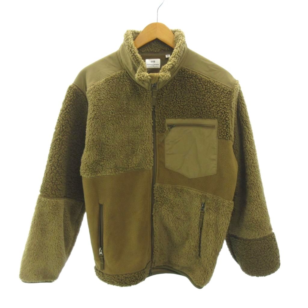 【中古】ユニクロ UNIQLO × エンジニアードガーメンツ Engineered Garments コラボ 美品 コンビネーションフリース ジャケット ジップアップ M 茶 ブラウン 341-478156 0503 メンズ 【ベクトル 古...