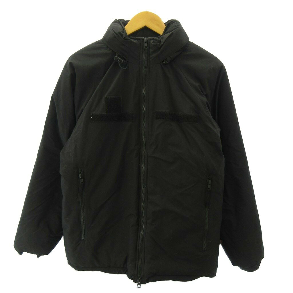 【中古】B.A.F製 民生品 US ARMY ECWCS GEN3 Level7 ミリタリー 中綿ジャケット ブルゾン フード プリマロフト S-R 黒 ブラック 0611 メンズ 【ベクトル 古着】 260611表記サイズSmall-Re...