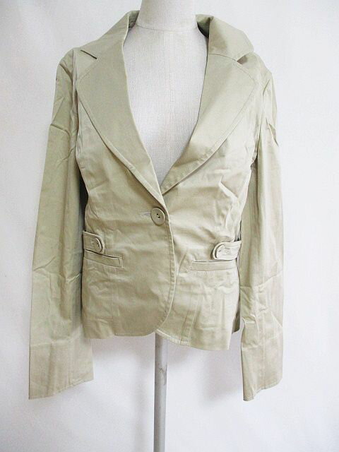 【中古】エニィファム anyFam ワンボタン ジャケット スプリング ベージュ 3 レディース 【ベクトル 古着】 200413 ベクトルプレミアム店ブランドエニィファム anyFam表記サイズ3実寸サイズ肩幅：41.5cm　身幅：48c...