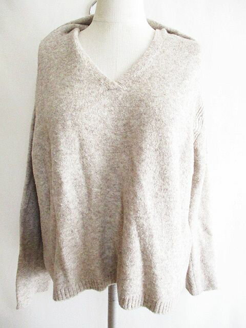 【中古】ドゥドゥ DOUDOU ニット セーター Vネック ベージュ F レディース 【ベクトル 古着】 220118ブランドドゥドゥ DOUDOU表記サイズF実寸サイズ肩幅：45cm　身幅：55cm　着丈：50.5cm　袖丈：46cm　商...