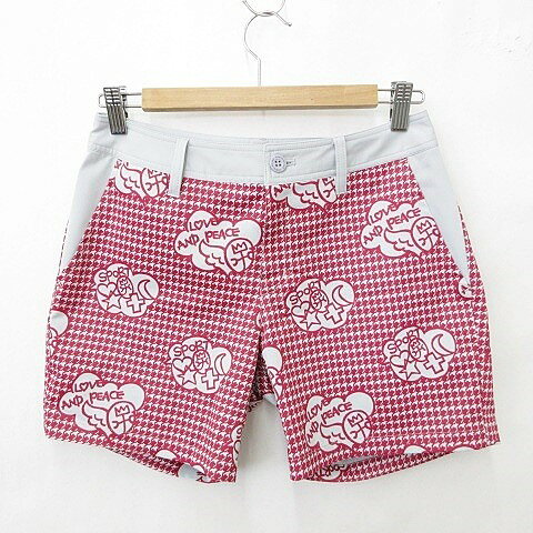 【中古】カステルバジャック CASTELBAJAC スポーツ SPORT ゴルフ スポーツウエア パンツ ショートパンツ ストレッチ 総柄 グレー ピンク 40 レディース 【ベクトル 古着】 260325ブランドカステルバジャック CAS...