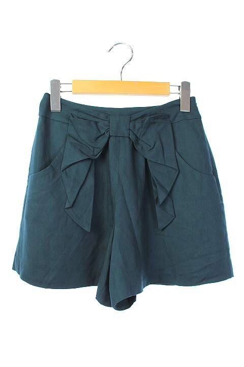 【中古】シンシアローリー CYNTHIA ROWLEY パンツ スカート キュロット ショート リボン 1 緑 レディース 【ベクトル 古着】 171018 ブランド古着ベクトルプレミアム店ブランドシンシアローリー CYNTHIA ROWL...