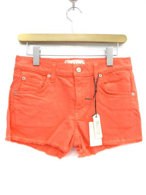 【中古】未使用品 ルシェルブルー LE CIEL BLEU TEXTILE ショートパンツ フリンジ 24 オレンジ /DT3 ● ■RI レディース 【ベクトル 古着】 171031 ブランド古着ベクトルプレミアム店ブランドルシェルブルー...