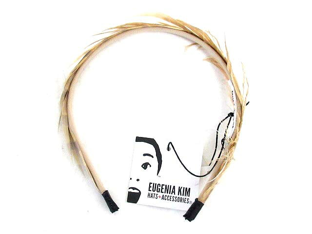 【中古】未使用品 ユージニアキム EUGENIA KIM カチューシャ ヘアアクセサリー フェザー F ベージュ ■RI 23 レディース 【ベクトル 古着】 171102 ブランド古着ベクトルプレミアム店表記サイズF実寸サイズ長さ 39c...