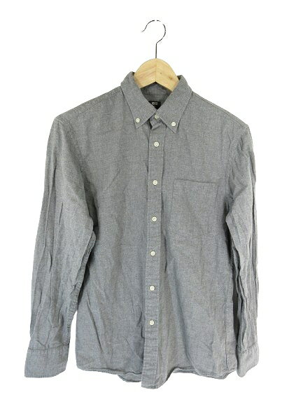 【中古】ユニクロ UNIQLO シャツ 長袖 ボタン 胸ポケット 無地 グレー サイズS QQQ メンズ 【ベクトル 古着】 260202ブランドユニクロ UNIQLO表記サイズS実寸サイズ肩幅：41cm　身幅：42cm　着丈：68cm　袖...