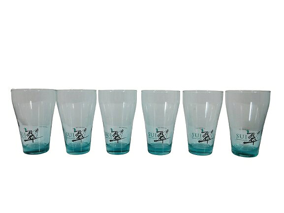 【中古】未使用品 サントリー Suntory 翠 SUI ジョッキ タンブラー 6個 セット グラス コップ 食器 ロゴ ブルー 375ML QQQ その他 【ベクトル 古着】 260619表記サイズ375ML実寸サイズ直径：8cm　口経：...
