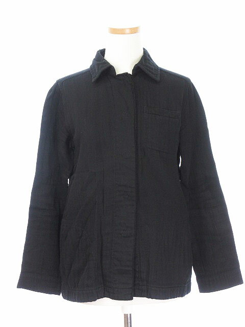 【中古】ユナイテッドアローズ ピンクレーベル UNITED ARROWS PINK LABEL ジャケット ステンカラー コットン 黒 ブラック /kt レディース 【ベクトル 古着】 180214 ブランド古着ベクトルプレミアム店ブランド...