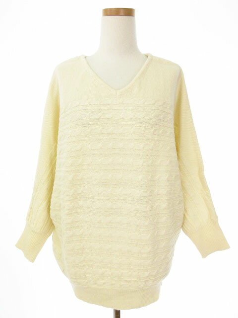 【中古】ルスーク Le souk セーター ニット ドルマン Vネック ウール混 38 白 ホワイト /mi レディース 【ベクトル 古着】 180220 ブランド古着ベクトルプレミアム店ブランドルスーク Le souk表記サイズ38実寸サ...