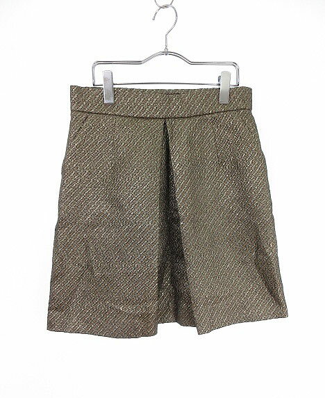 【中古】ジャーナルスタンダードレサージュ journal standard L'essage スカート ひざ丈 台形 総柄 ウール混 38 ゴールド /tk レディース 【ベクトル 古着】 180302 ブランド古着ベクトルプレミアム店ブラ...
