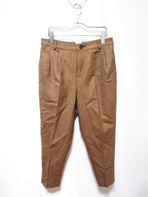 【中古】ビュルデサボン bulle de savon パンツ スラックス クロップド タック ウール F 茶 ブラウン レディース 【ベクトル 古着】 170418 ブランド古着ベクトルプレミアム店ブランドビュルデサボン bulle de ...