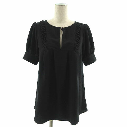 【中古】ジェイフェリー J.FERRY カットソー 半袖 日本製 ブラック 黒 レディース 【ベクトル 古着】 200226 ベクトルプレミアム店表記サイズ表記タグが消えているため不明です。 ※実寸サイズをご確認ください。実寸サイズ肩幅：3...