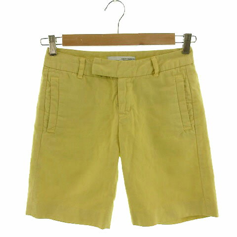 【中古】グーコミューン gout commun パンツ ショートパンツ フランダースリネン FLANDERS LINEN イエロー系 黄色系 36 レディース 【ベクトル 古着】 200711 ベクトルプレミアム店ブランドグーコミューン g...
