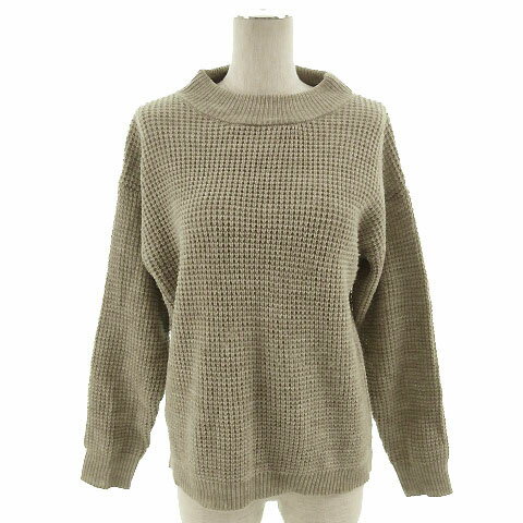 【中古】インディスライフ In this life ニット セーター 長袖 モックネック ベージュ系 F レディース 【ベクトル 古着】 200830 ベクトルプレミアム店表記サイズF実寸サイズ肩幅：53cm　身幅：51cm　着丈：62.5...