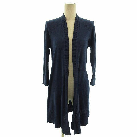 【中古】エディーバウアー EDDIE BAUER カーディガン 七分袖 ロング丈 前開き ブルー 青 PM レディース 【ベクトル 古着】 200819 ベクトルプレミアム店ブランドエディーバウアー EDDIE BAUER表記サイズPM実寸...