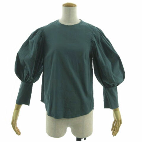 【中古】ザラウーマン ZARA WOMAN カットソー 長袖 バルーンスリーブ バックボタンダウン ブルー系 青緑 XS レディース 【ベクトル 古着】 240311ブランドザラウーマン ZARA WOMAN表記サイズEUR/USA XS ...