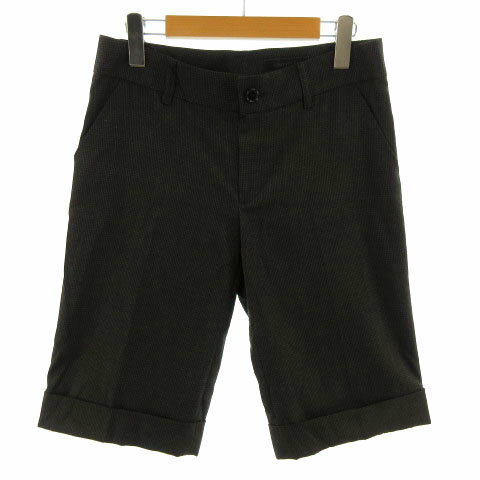 【中古】アンタイトル UNTITLED パンツ ハーフパンツ ショートパンツ 日本製 総柄 グレー ブラック 黒 2 レディース 【ベクトル 古着】 220207ブランドアンタイトル UNTITLED表記サイズ2（日本サイズM相当）実寸サイ...