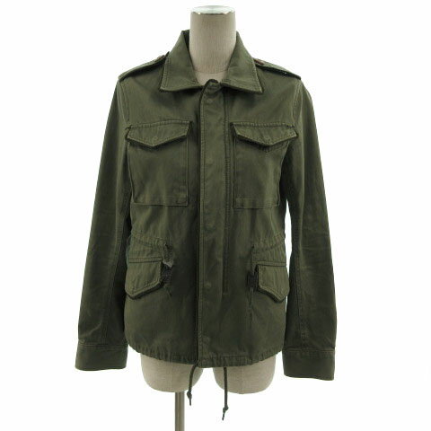 【中古】マウジー moussy ジャケット M-65 アウター ミリタリー ジップアップ カーキ 緑系 2 レディース 【ベクトル 古着】 220907ブランドマウジー moussy表記サイズ2（日本サイズM程度）実寸サイズ肩幅：約37cm...