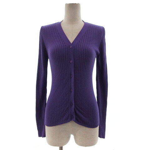 【中古】フリーズマート Free's Mart カーディガン ニット リブ 長袖 シンプル コットン混 パープル 紫 FR レディース 【ベクトル 古着】 221105ブランドフリーズマート Free's Mart表記サイズFR※実寸サイズ...