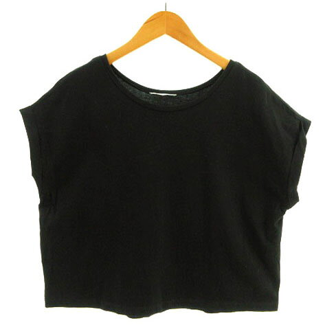 【中古】ザラ ベーシック ZARA BASIC カットソー 半袖 ボックスシルエット コットン ブラック 黒 M レディース 【ベクトル 古着】 230226ブランドザラ ベーシック ZARA BASIC表記サイズEUR M USA M M...