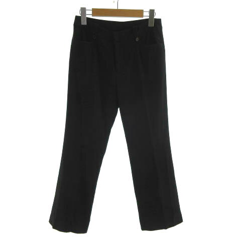【中古】ジェイプレス J.PRESS パンツ スラックス ストレート カシミヤ混 ブラック 黒 9 レディース 【ベクトル 古着】 230521ブランドジェイプレス J.PRESS表記サイズ9（W62-66 H89-93） （日本サイズM相...