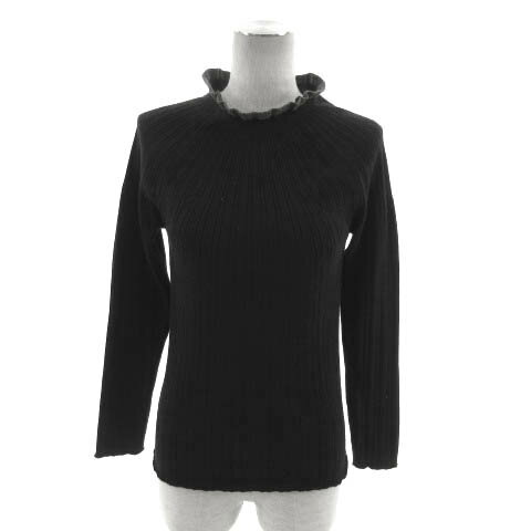 【中古】シンプリシテェ SIMPLICITE ニット 長袖 オフネック 配色 ブラック 黒 グレー レディース 【ベクトル 古着】 230516ブランドシンプリシテェ SIMPLICITE表記サイズ表記サイズなし ※実寸サイズをご確認下さい...