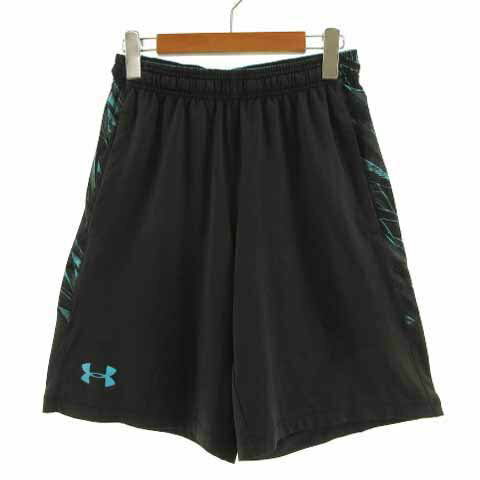 【中古】アンダーアーマー UNDER ARMOUR パンツ ショートパンツ ウエストゴム ストレッチ ロゴプリント グレー ブルー 青 SM メンズ 【ベクトル 古着】 230822ブランドアンダーアーマー UNDER ARMOUR表記サイ...