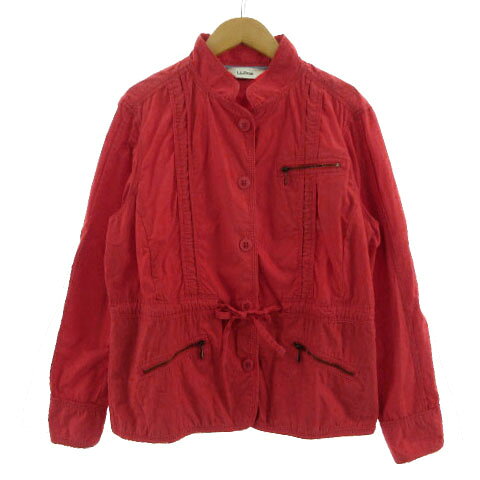 【中古】エルエルビーン L.L.BEAN ジャケット マオカラー 長袖 ウエストドローコード コットン レッド 赤 M レディース 【ベクトル 古着】 240420ブランドエルエルビーン L.L.BEAN表記サイズM実寸サイズ肩幅：約40c...