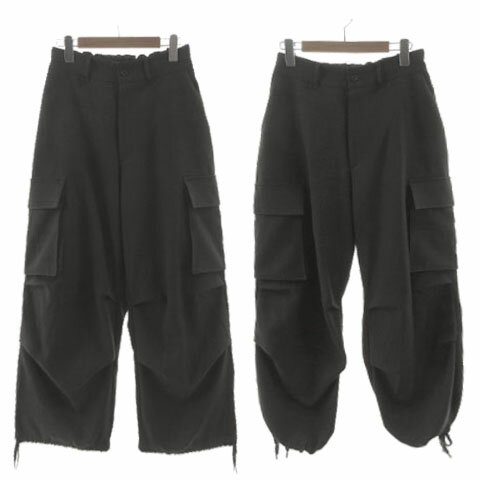 【中古】リル LILL カーゴパンツ lin220675 ワイドカーゴ ウエストゴム 裾ドローコード グレー系 S メンズ 【ベクトル 古着】 251114表記サイズS実寸サイズウエスト：約66-74cm　もも幅：約34cm　裾幅：約29c...