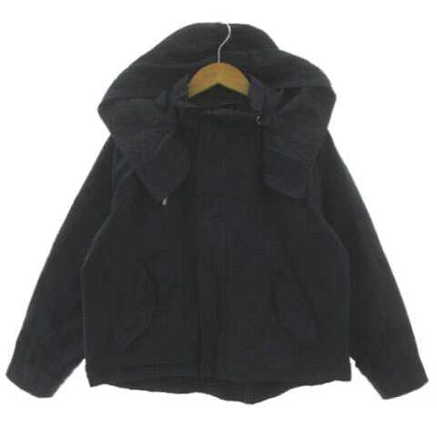 【中古】B&Y ユナイテッドアローズ BEAUTY&YOUTH ビューティー&ユース グログランフードマウンテンパーカー -撥水加工- 1625-104-4184 ジップアップ ネイビー 紺 レディース 【ベクトル 古着】 260408ブラ...
