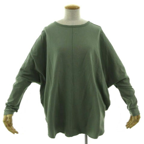 【中古】アズールバイマウジー AZUL by moussy LOOSE DOLMAN CUT TOPS 250ESM80-330C 長袖 コットン混 グリーン系 緑系 M レディース 【ベクトル 古着】 260217ブランドアズールバイマウ...