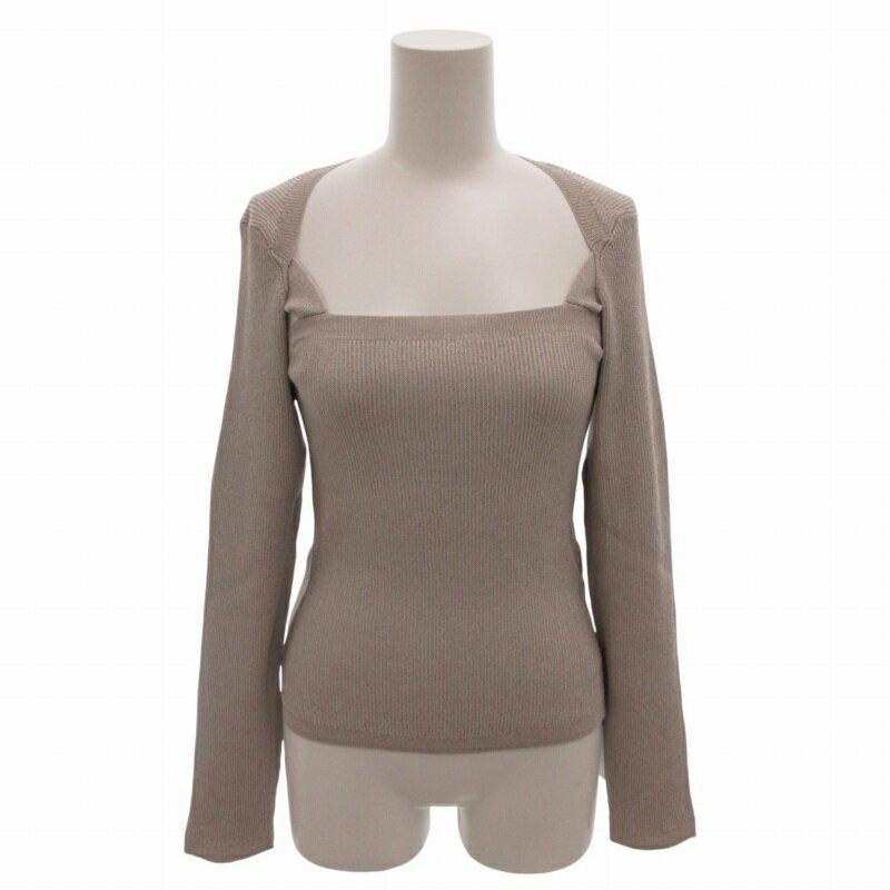 【中古】未使用品 コエル COEL 3WAYシースルーニット カットソー 長袖 F ライトグレー 181104009 /FT2 0827■GY36 /●TZ レディース 【ベクトル 古着】 240827表記サイズF実寸サイズ肩幅：約29cm...