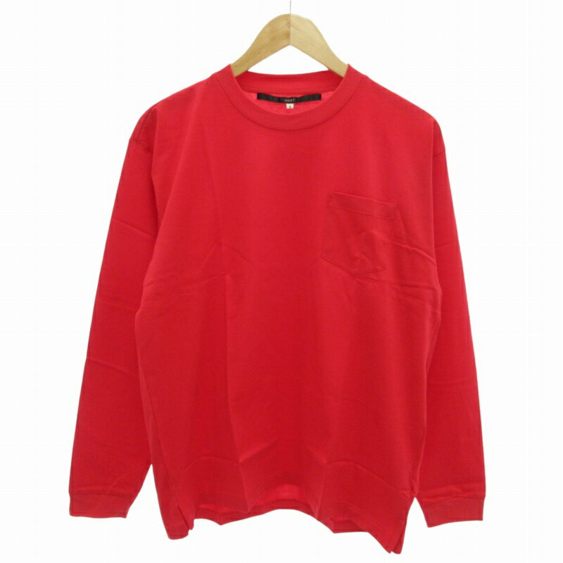 【中古】未使用品 トレント TRENT Tシャツ カットソー クルーネック 長袖 M 赤 レッド /FF3 0914 ■GY25 ●TZ メンズ 【ベクトル 古着】 240914表記サイズS実寸サイズ肩幅：約50cm　身幅：約56cm　袖丈...