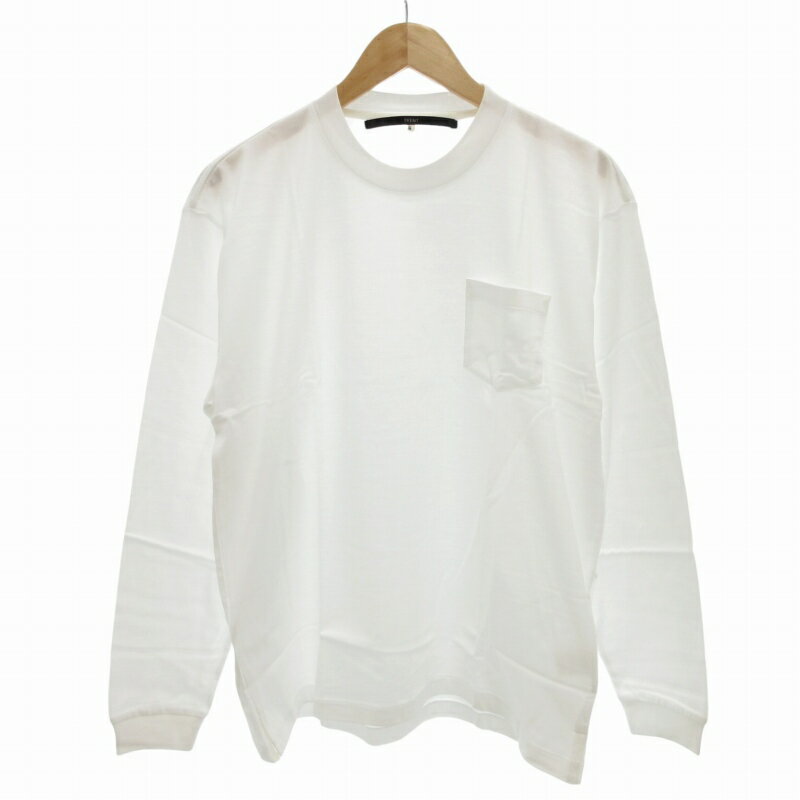 【中古】未使用品 トレント TRENT Tシャツ カットソー クルーネック 長袖 S 白 ホワイト /FF3 0914 ■GY25 ●TZ メンズ 【ベクトル 古着】 240914表記サイズS実寸サイズ肩幅：約50cm　身幅：約56cm　袖...