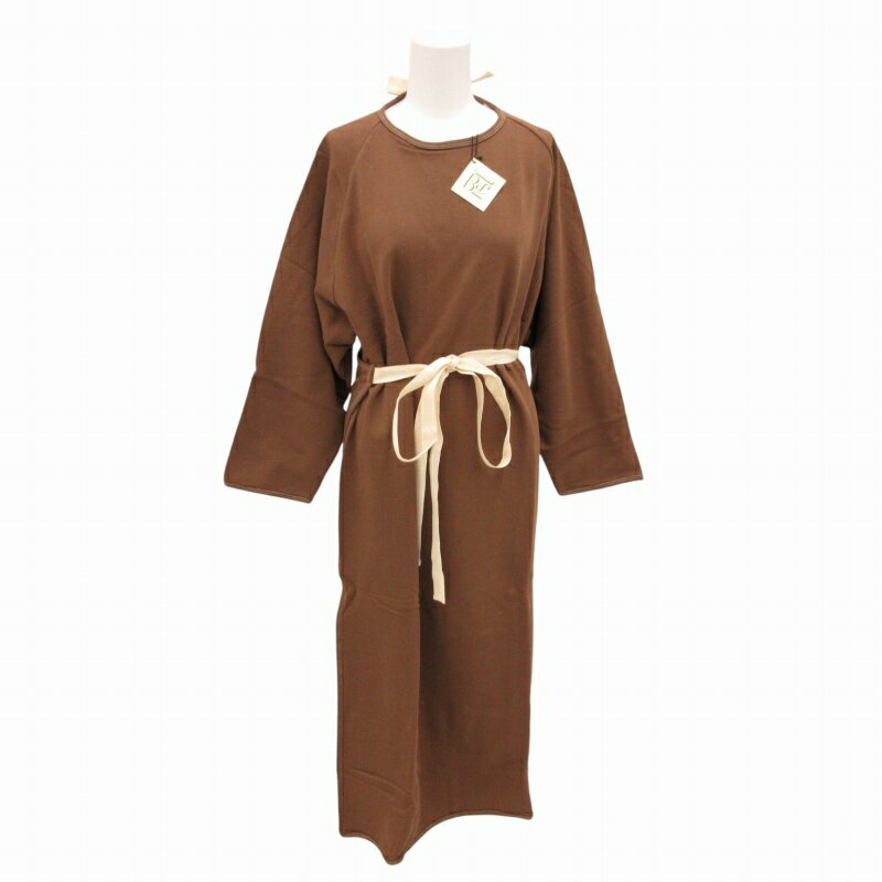 【中古】未使用品 ベースレンジ BASERANGE アピラップドレス API WRAP DRESS ワンピース 長袖 ロング丈 F 茶 ブラウン DRAW-IF-WI21 /FT2 0830 ■GY25 ●TZ レディース 【ベクトル 古着...