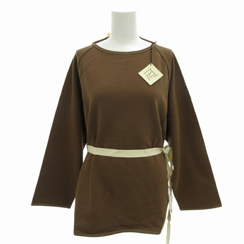 【中古】未使用品 ベースレンジ BASERANGE アピラップトップ API WRAP TOP カットソー 長袖 バックオープン F 茶 ブラウン TOAW-IF-WI21 /FF6 0914 ■GY25 ●TZ レディース 【ベクトル 古...