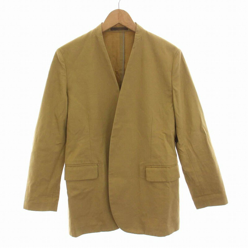 【中古】イレーヴ YLEVE 22SS ノーカラージャケット コットン センターベント アウター 0 S ベージュ /YM ■MU メンズ 【ベクトル 古着】 240613ブランドイレーヴ YLEVE表記サイズ0 Sサイズ相当実寸サイズ肩幅...