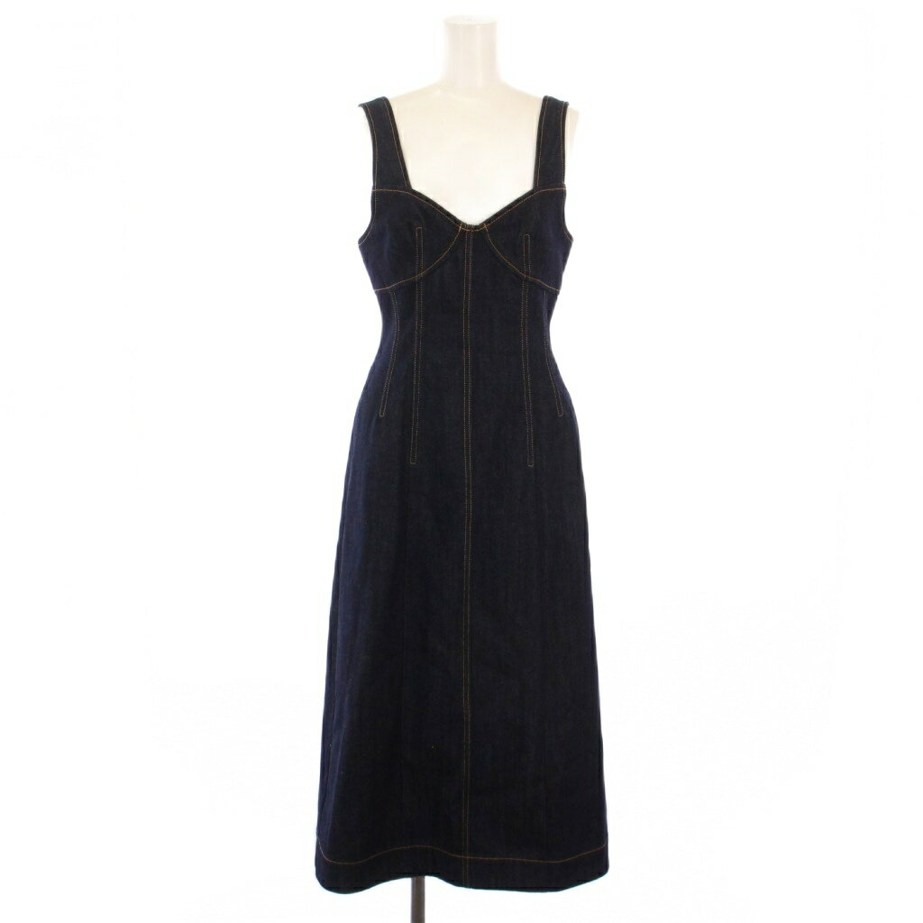 【中古】ルシェルブルー LE CIEL BLEU ジャンパースカート デニムワンピース ロング 36 インディゴ /BM ■BM レディース 【ベクトル 古着】 251001ブランドルシェルブルー LE CIEL BLEU表記サイズ36実寸...