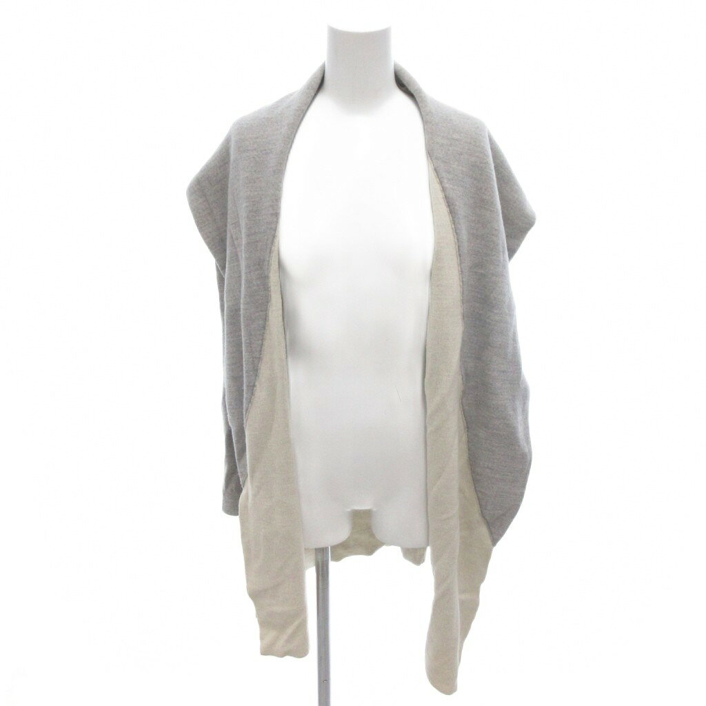 【中古】アンタイトル UNTITLED 美品 カーディガン ウール 2 灰色 グレー ショートスリーブ ショールカラー 5926 /HW ■GY66 レディース 【ベクトル 古着】 260126ブランドアンタイトル UNTITLED表記サイ...