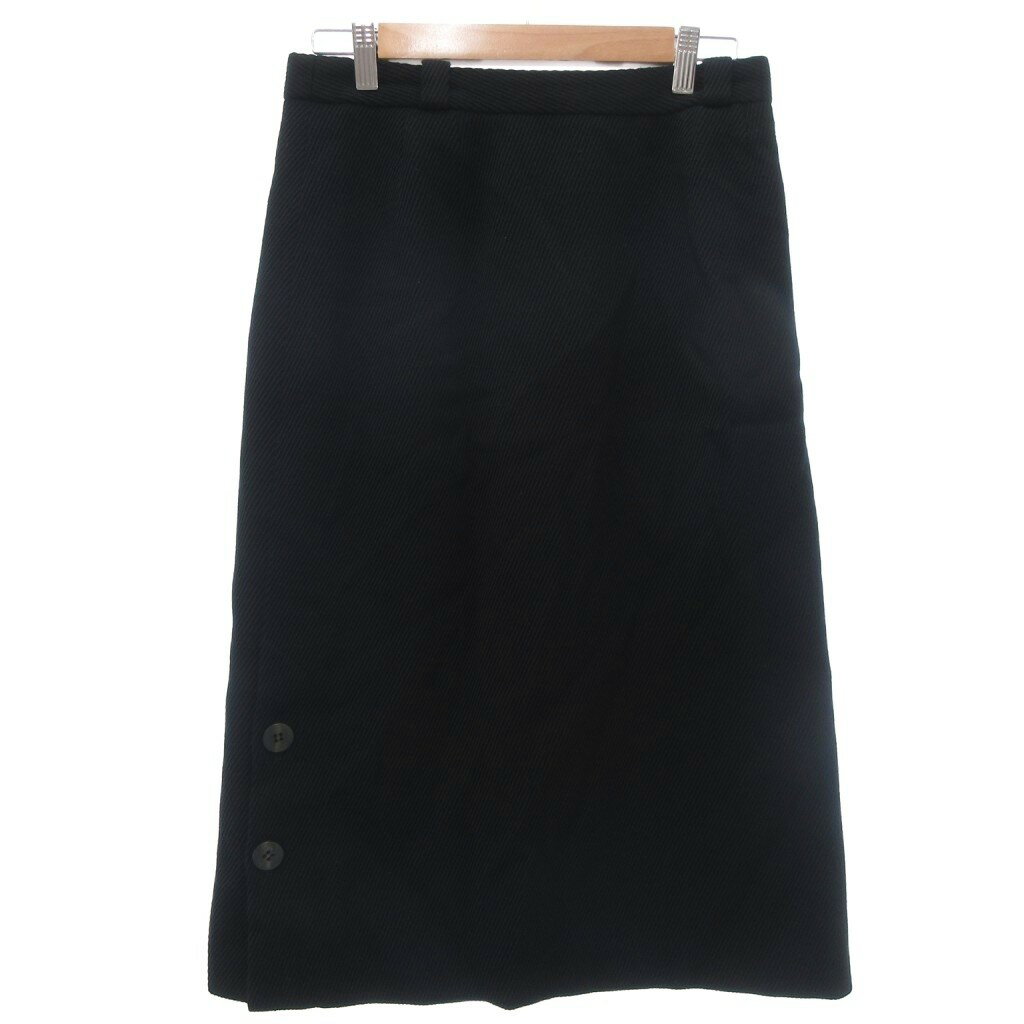 【中古】マダムジョコンダ MADAM JOCONDE スカート ウール 13 黒 ブラック ミディ丈 サイドボタン ベルトループ /ML ■GY66 レディース 【ベクトル 古着】 260128ブランドマダムジョコンダ MADAM JOCO...