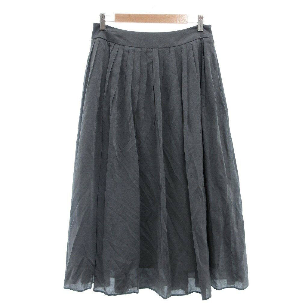 【中古】ローラアシュレイ LAURA ASHLEY スカート 11 グレー 無地 プリーツ ロング丈 /SX ■ECF003 レディース 【ベクトル 古着】 260401ブランドローラアシュレイ LAURA ASHLEY表記サイズ11実寸サ...