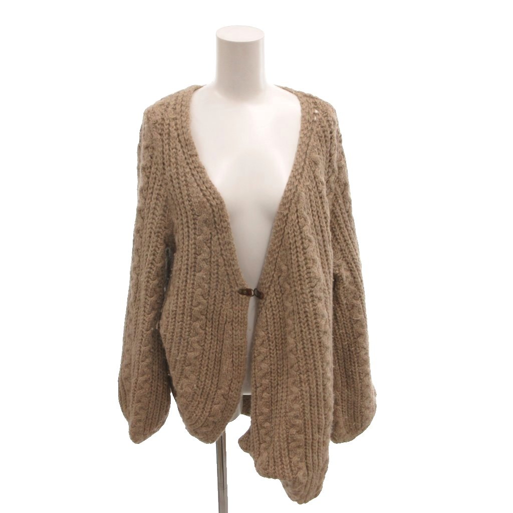 【中古】Society For Rational Dress カーディガン アルパカ XS ベージュ ケーブルニット ラグランスリーブ 長袖 /MX ■ECF004 レディース 【ベクトル 古着】 260512表記サイズXS実寸サイズ身幅：...